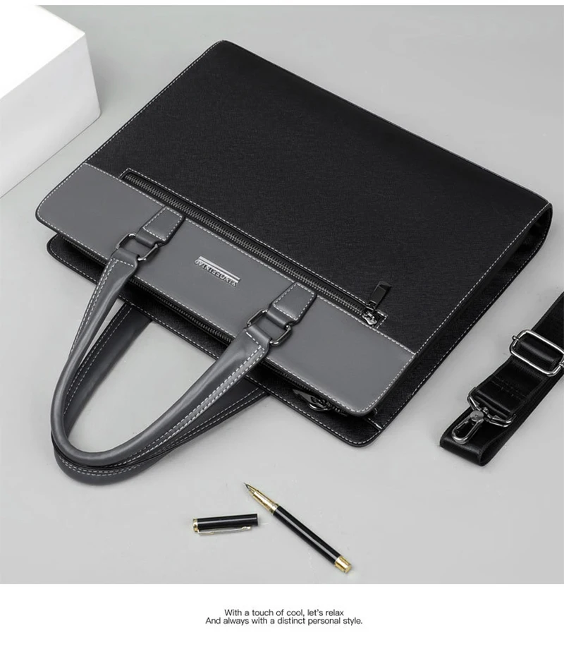Executive Leather Laptop Briefcase – Sleek Office & Travel Bag